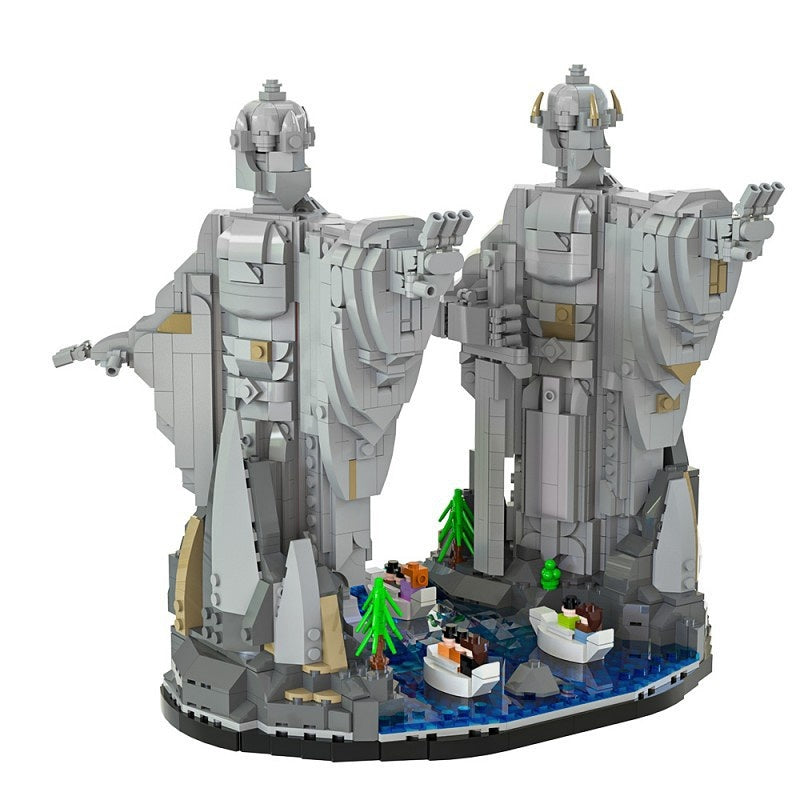 Ancient Fantasy Guardian Statues Building Kit | LEGO-Compatible MOC