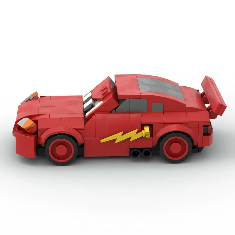 Animated Movie Red Stock Car Building Kit | LEGO-Compatible MOC
