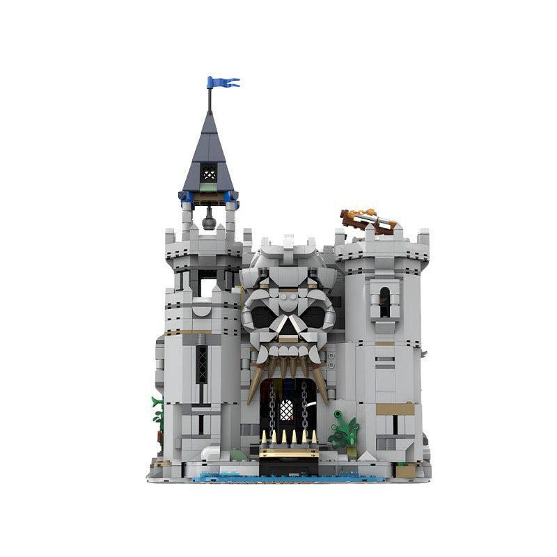 Dark Fantasy Skull Fortress Building Kit | LEGO-Compatible MOC