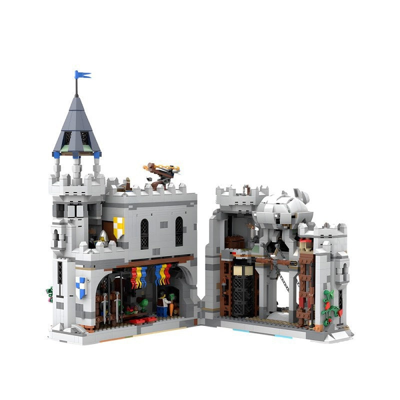 Dark Fantasy Skull Fortress Building Kit | LEGO-Compatible MOC