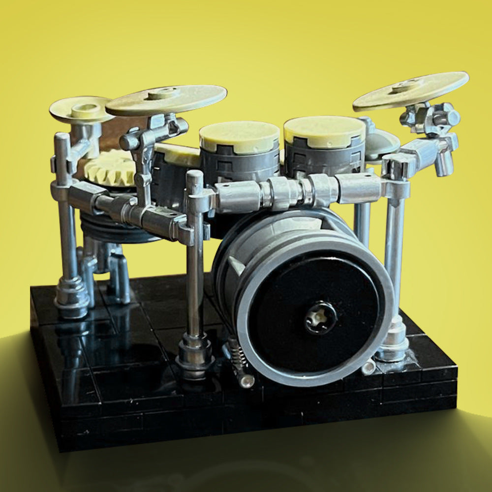 Drumset with Rack-System Building Kit | LEGO-Compatible MOC