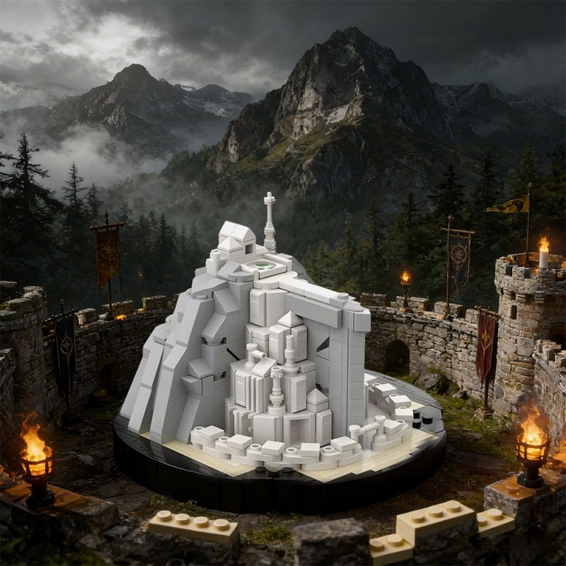 Fantasy White Tower City Building Kit | LEGO-Compatible MOC