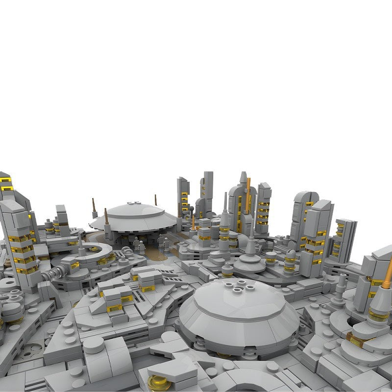 Futuristic Galactic Senate City Diorama Building Kit | LEGO-Compatible