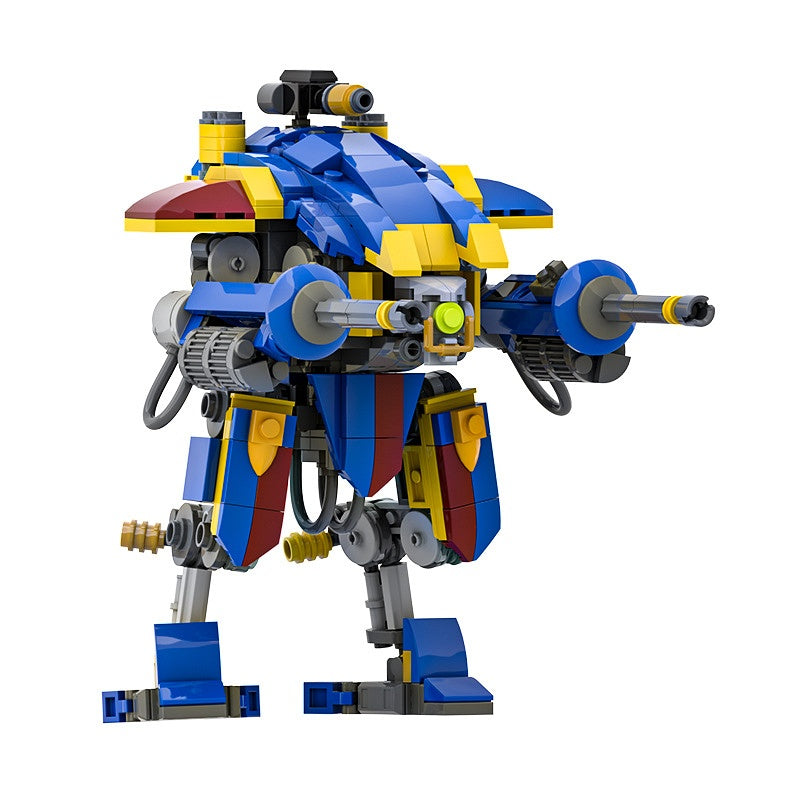 Grimdark Knight Mech Walker Building Kit | LEGO-Compatible MOC