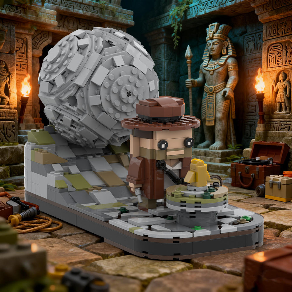 Indiana Jones Giant Boulder Escape Building Kit | LEGO Compatible MOC