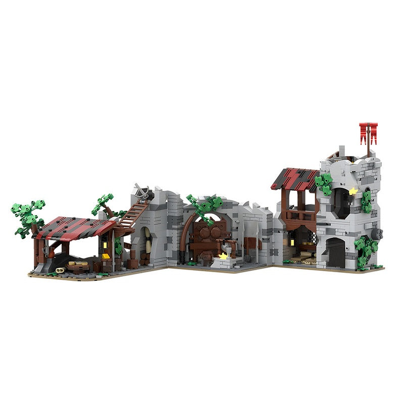 Medieval Wolf Den Fortress MOC Building Set