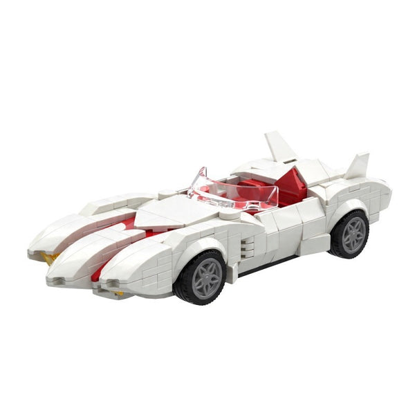 Retro Anime Speed Racer Car Building kit | LEGO-Compatible MOC