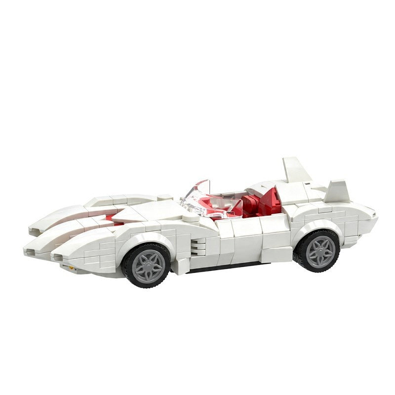 Retro Anime Speed Racer Car Building kit | LEGO-Compatible MOC